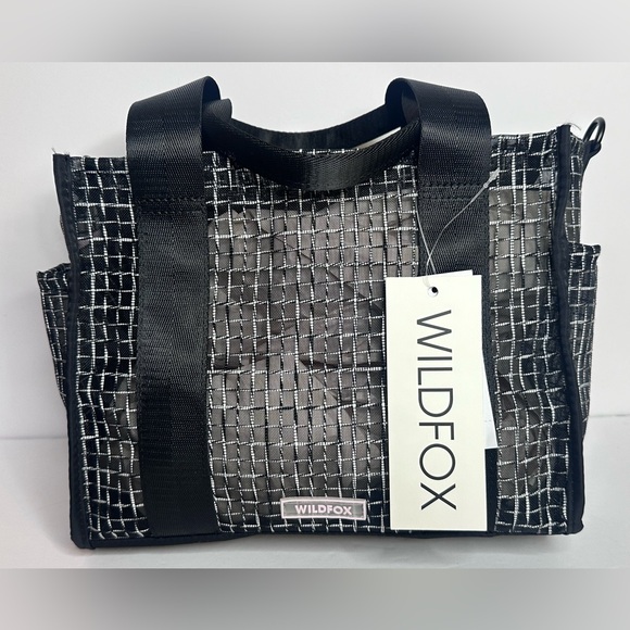 Wildfox | Bags | Wildfox Black White Grid Mesh Tote Medium | Poshmark